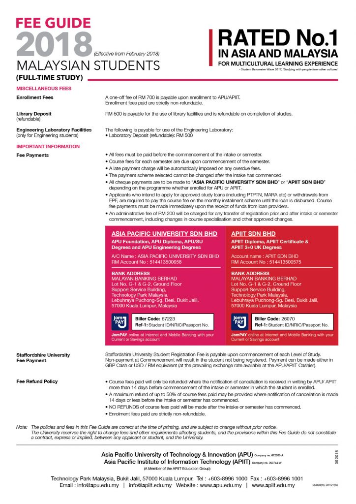 E2018Sept APU_APIIT Fee Guide_Msia-04 – #apueverywhere